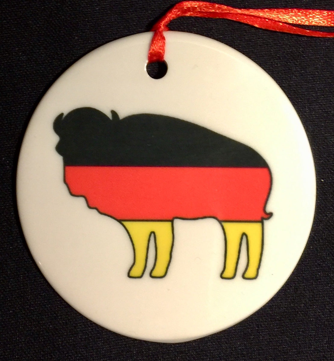 GERMAN BUFFALO FLAG ORNAMENT